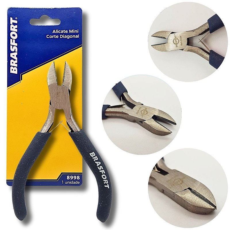 Mini Alicate de Corte Diagonal em Aço Carbono - GFTech Acessórios