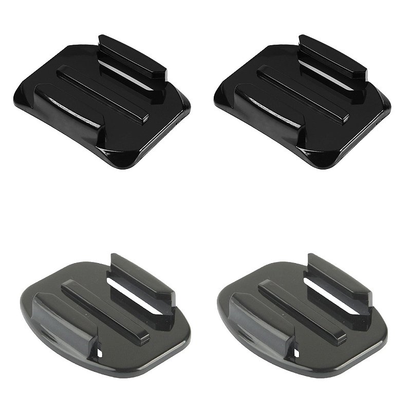 Kit com 2 Bases Adesivas de Fixação Curvas e 2 Bases Planas para GoPro ...