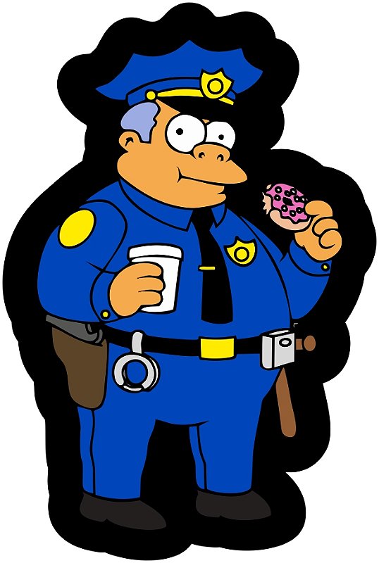 Patch emborrachado Coleção Simpsons Policial - Blackops Store