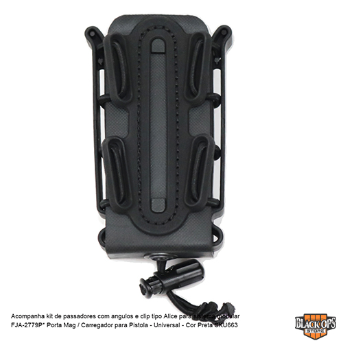 Porta Mag Pistola Universal - Preto - Blackops Store
