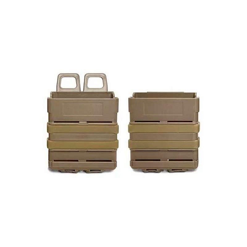 Porta Mag 762 Rígido Duplo Modular - TAN - Blackops Store