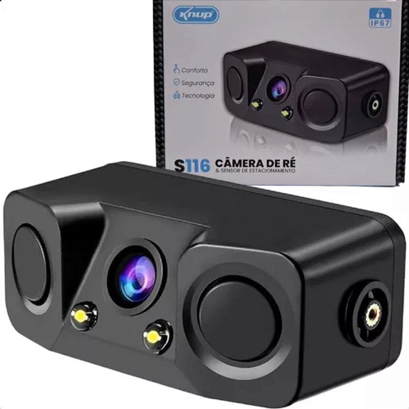 CAMERA DE RE AUTOMOTIVA COM 2 SENSORES DE ESTACION KP-S116 - Gimix ...