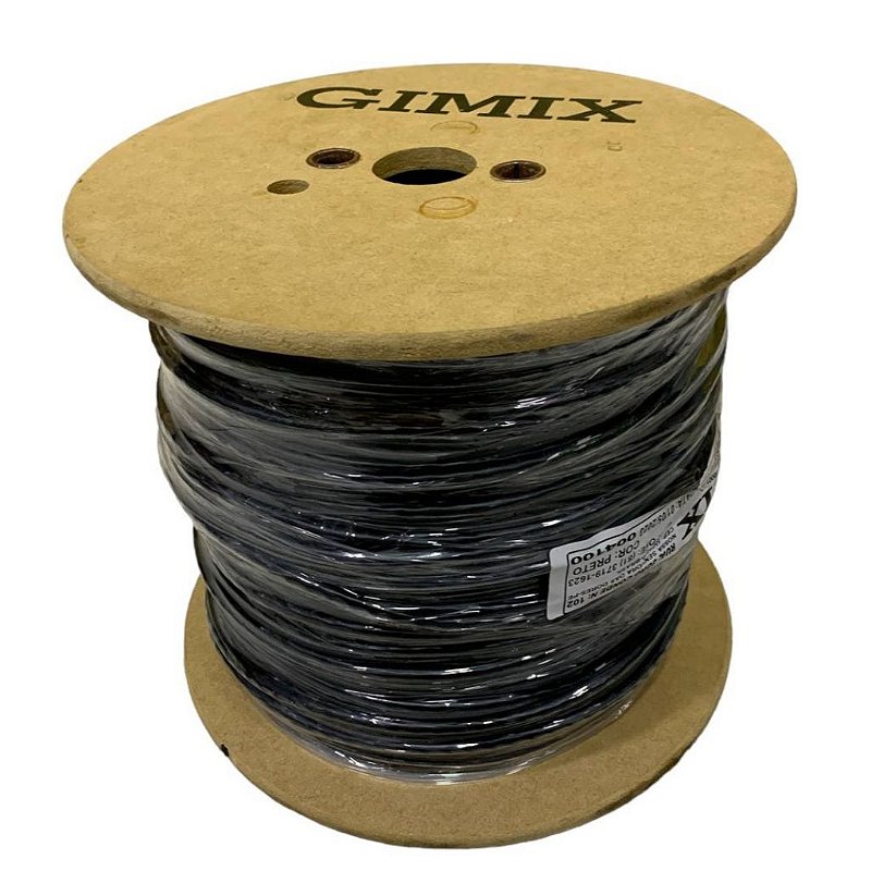 CABO CFTV 4Px0,5 (24 AWG) - BOB 305MTS PRETO 4100 - Gimix informatica