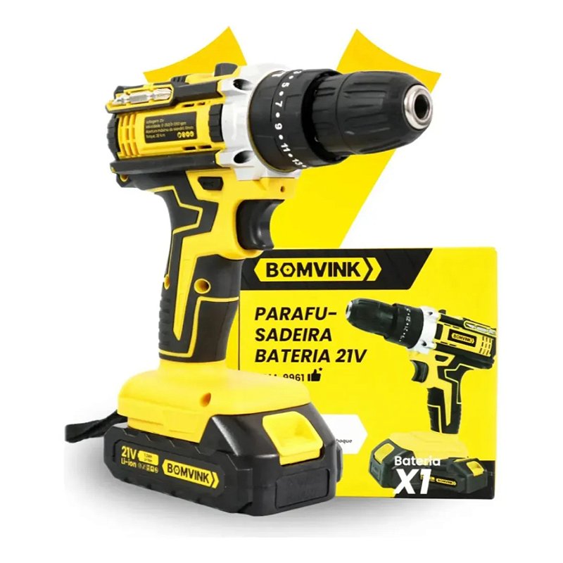 PARAFUSADEIRA ELETRICA - 21V BOM-9961 - Gimix informatica