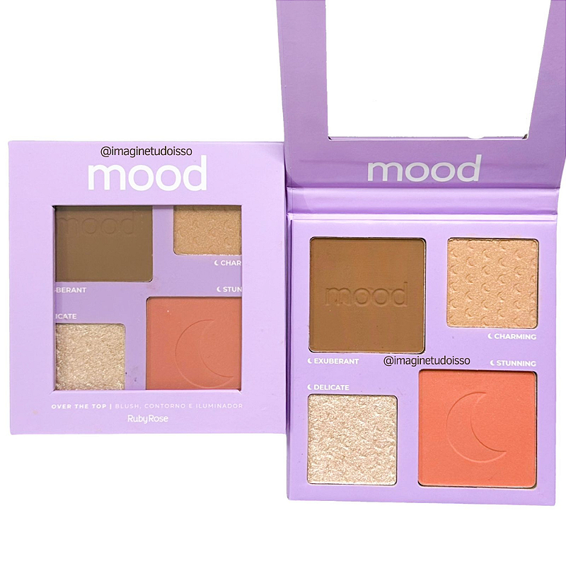 Paleta Blush, Contorno e Iluminador Over The Top Mood- Ruby Rose - Imagine Tudo Isso