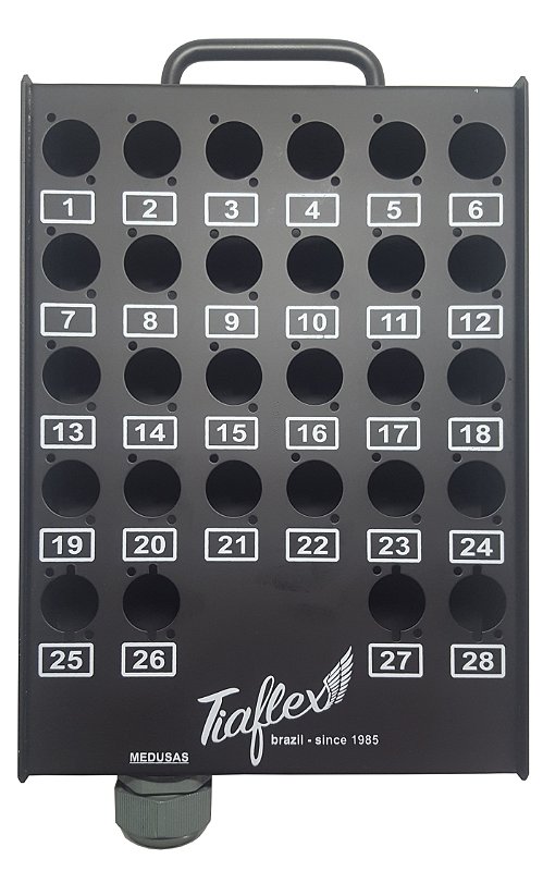 Caixa Multicanal 28 Vias com Prensa Cabo + Alça - Tiaflex