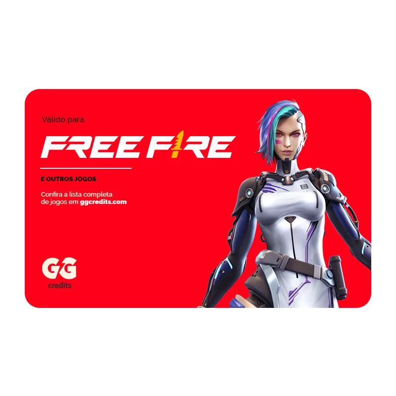 Recarga Jogo Garena Free Fire R$30 + 10% Bônus - Gift Card Online