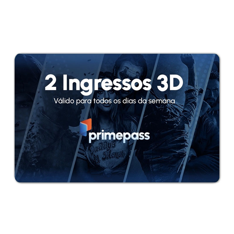 2 Ingressos de Cinema Primepass 3D - Gift Card Online