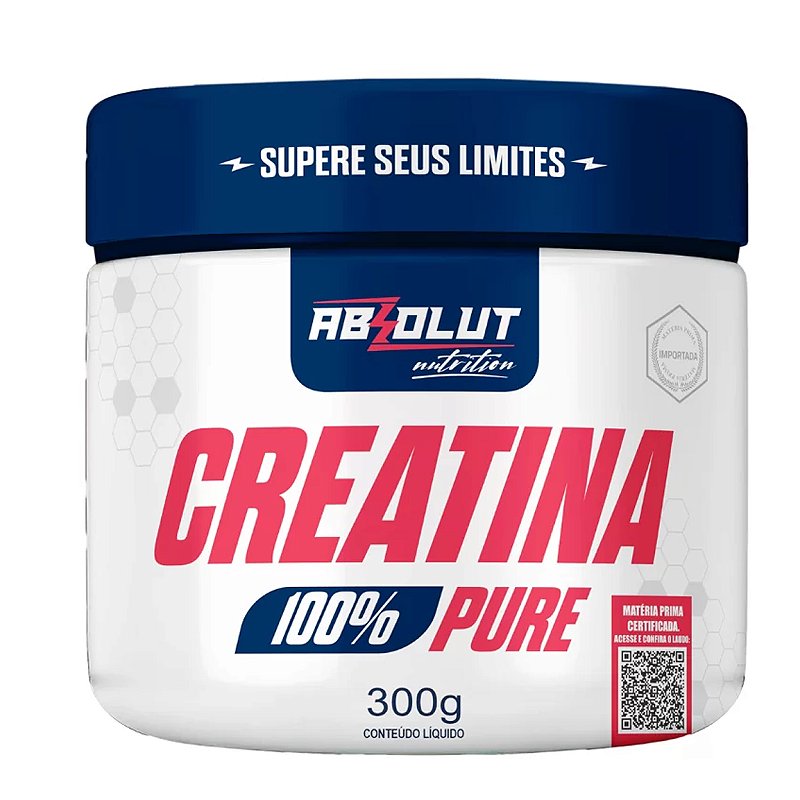 Creatina 300g Pura Absolut Nutrition - Fábrica de Atletas Suplementos