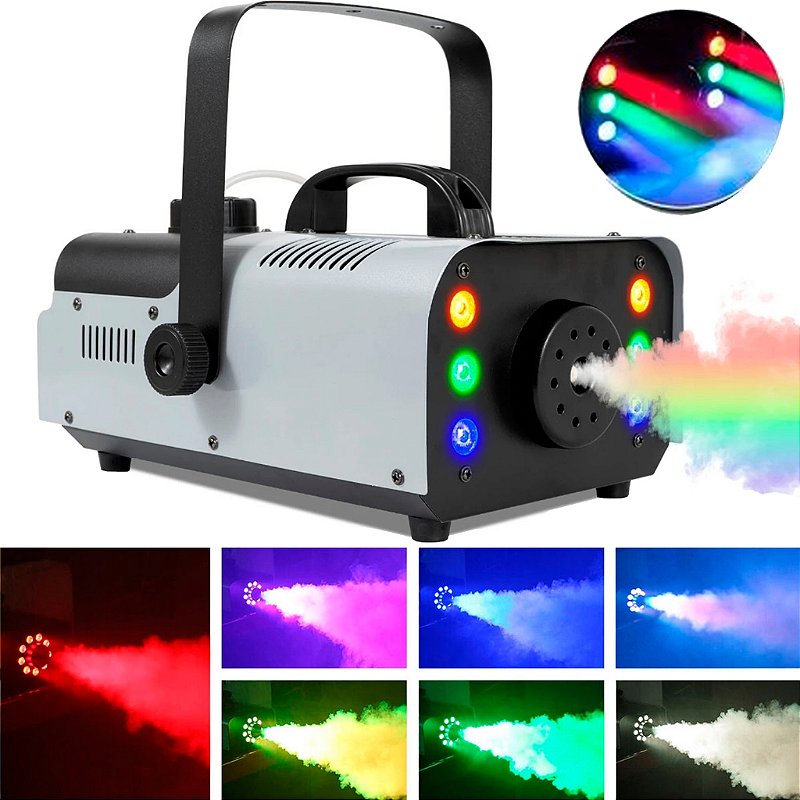 Maquina De Fumaça 3000w 6 Leds Rgb Dmx Evento - 82614 - ARCO ÍRIS LED