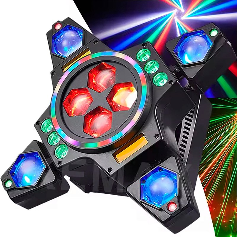 Moving Head 100w Beam Flash Light DMX512 6 em 1 - ARCO ÍRIS LED