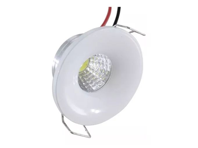 Mini Spot LED 3W Redondo Branco Frio 81907 Arco Iris Led - ARCO ÍRIS LED