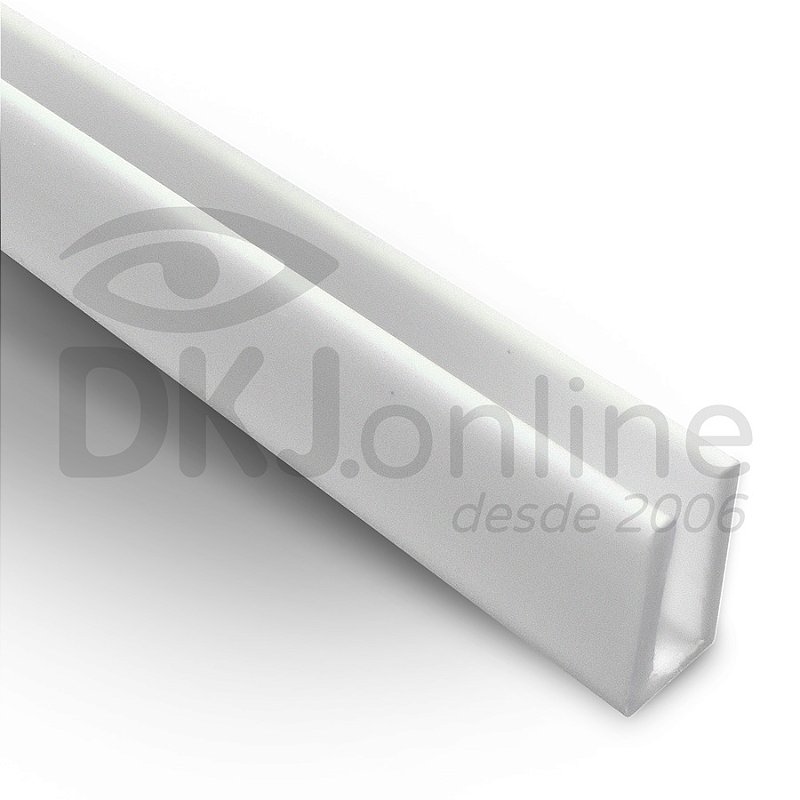 Perfil plástico U 10x5 mm em PS ou PVC - DKJ ® a loja da comunicação visual