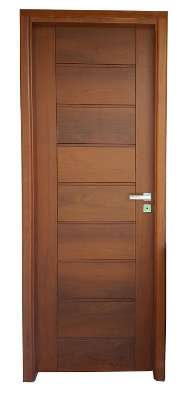 Kit porta interna horizontal com batente e alisar 10cm em ipê extra (60 ...