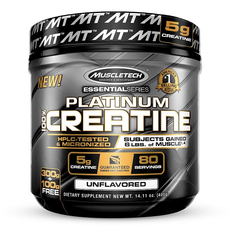 CREATINA PLATINUM 400G - MUSCLETECH - LEÃO SUPLEMENTOS