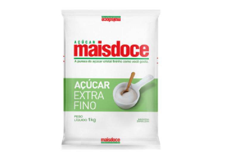 Açúcar Extra Fino 1Kg Mais Doce Caixa com: 10 - FestCakes