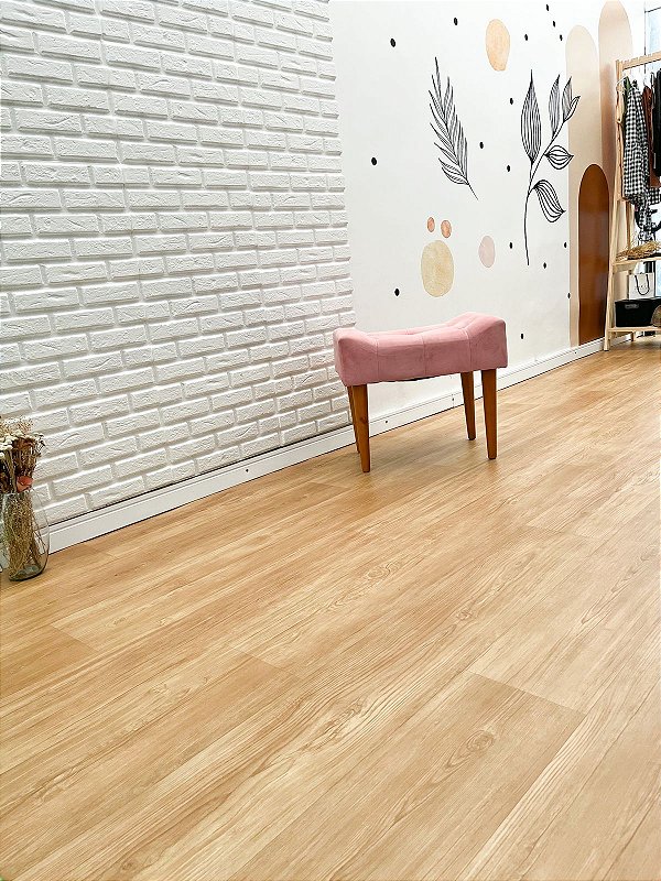 Kit 36m2 Piso Vinílico em Manta M2 Amadeirado - Cor Cedro - CasaT