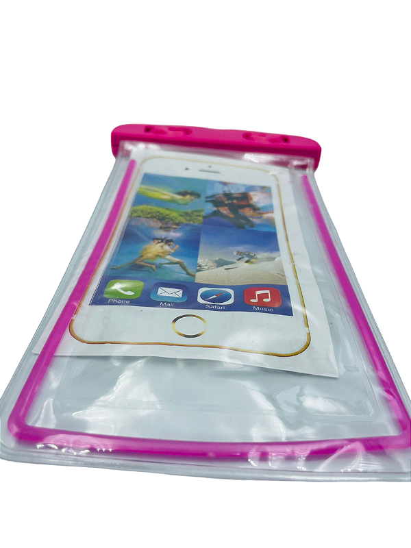 Capa Bolsa Para Celular A Prova D´água Impermeável Universal rosa - Gate21