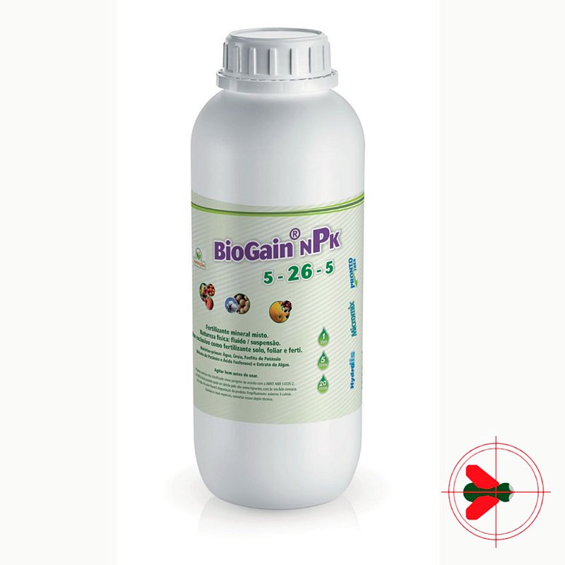 Biogain Npk Fert Ext Algas Bioestimula Raiz Plantas Rgtec 1l - Pestshop