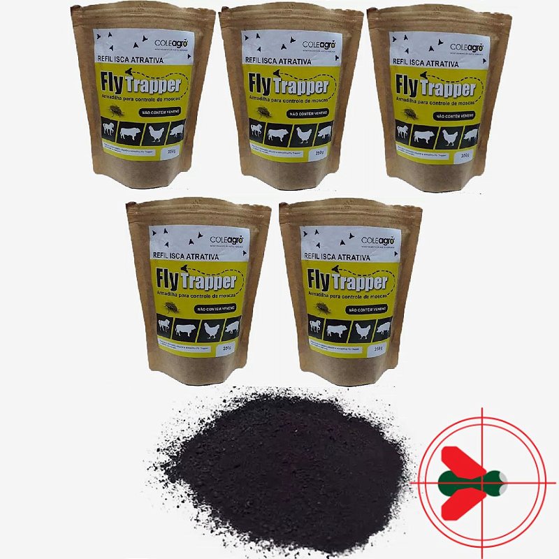 5 Refis Fly Trapper 250 Gramas - Pestshop
