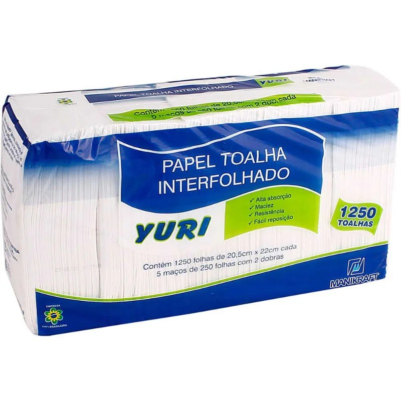Papel Toalha Yuri 20,5x22cm c/ 1250 folhas | Manikraft - Vita's ...