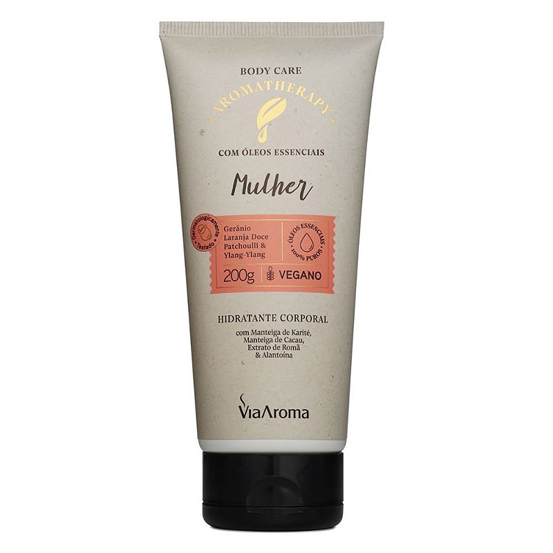 Hidratante Corporal Mulher Aromatherapy Via Aroma - 200g - Aracê.vix