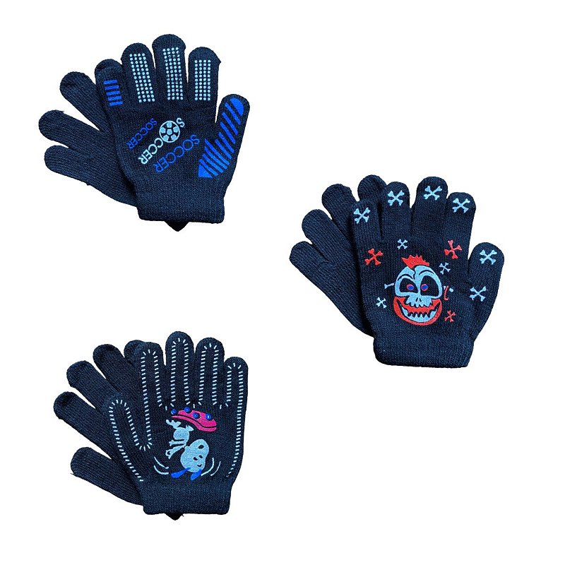 01 Par Luva Infantil Criança Menino Inverno Frio Quentinha - DHS SHOP ...