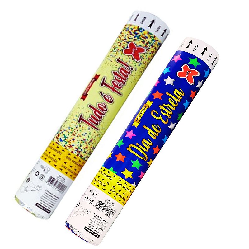 01 Lança Confete Papel Festa Decoração Carnaval Aniversário - DHS SHOP ...