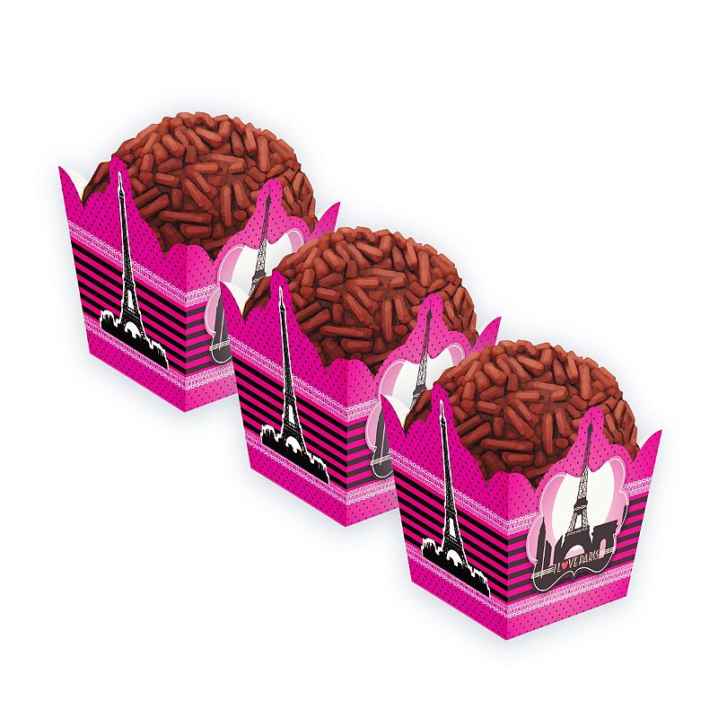 Kit 24 Forma Forminha Brigadeiro Decoração Enfeite Mesa Doce Festa ...