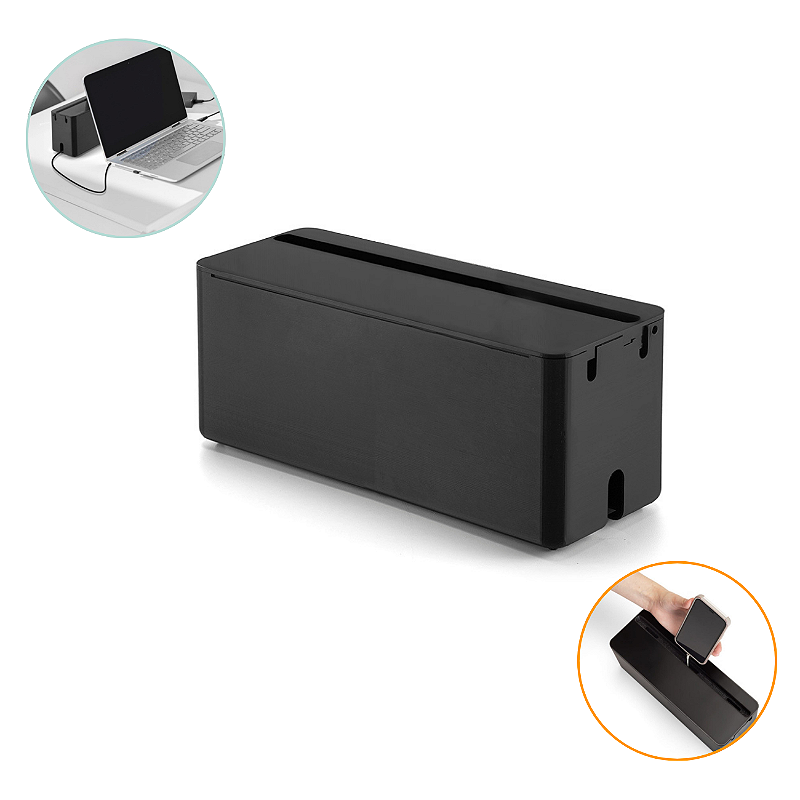 Caixa Organizadora De Fios, Cabos E Regua De Energia Suporte Celular ...