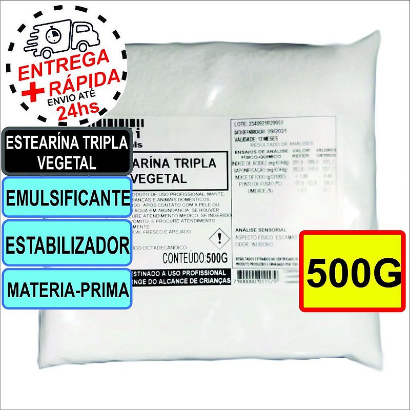 Estearina tripla - 500G - Multichemicals