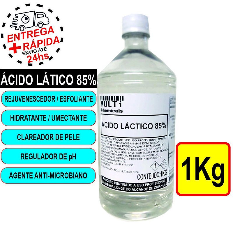 Ácido lático alimentício - 1KG - Multichemicals