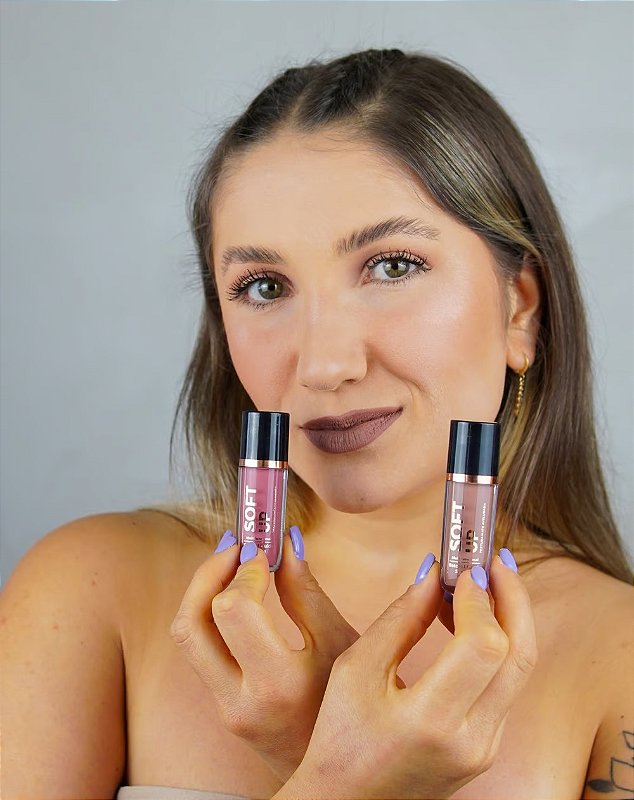 SOFT UP - BATOM x BLUSH x SOMBRA - 4ml - USTÉ COSMÉTICOS - Brilhos da Serra Makeup