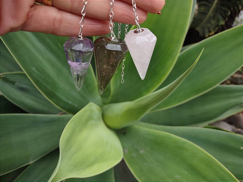 Pêndulo de Cristal - Aurora Feito Com Amor