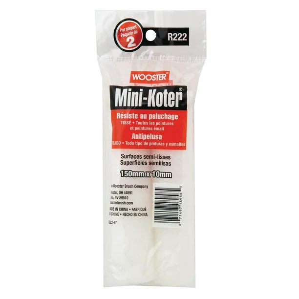 Rolo Mini-Koter Woven 6½" - Kit com 2 - Mundo do Pintor