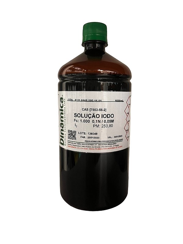 Iodo 0,1N/0,05M 1L – DINÂMICA - Labstock - Suprimentos para Laboratório ...