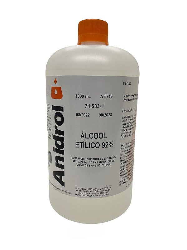 Álcool Etílico (Etanol) 92% - ANIDROL - Labstock - Suprimentos para ...