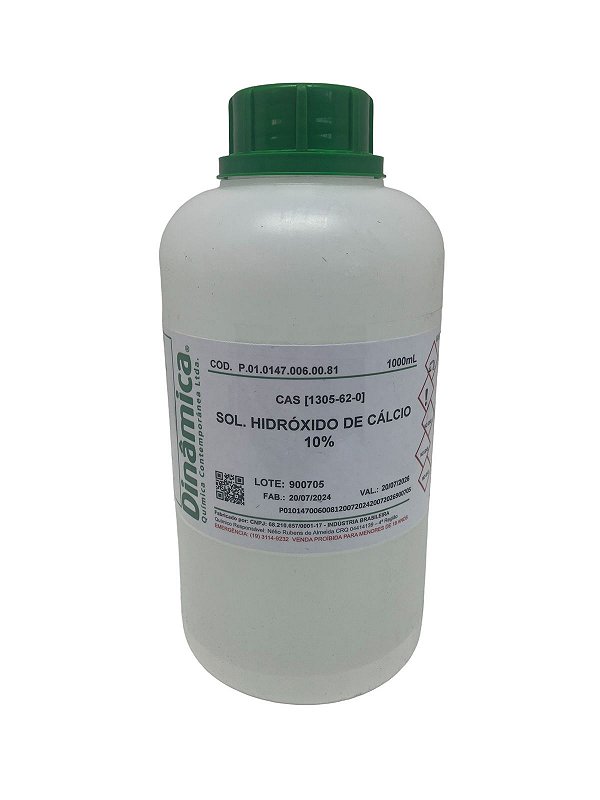 Água de Cal (Hidróxido de Cálcio 10%) 1L - DINÂMICA - Labstock ...