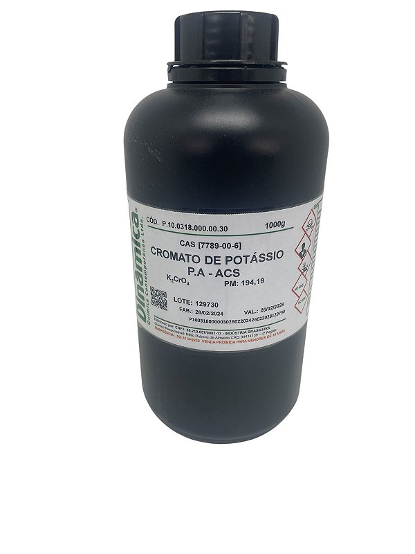 Cromato de Potássio PA ACS 1KG - DINÂMICA (P.C. Polícia Federal ...