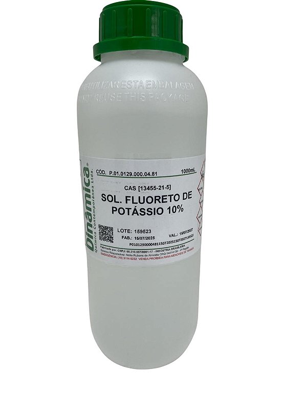 Fluoreto de Potássio 10% (P/V) 1L - DINÂMICA (P.C. Ministério Exército ...