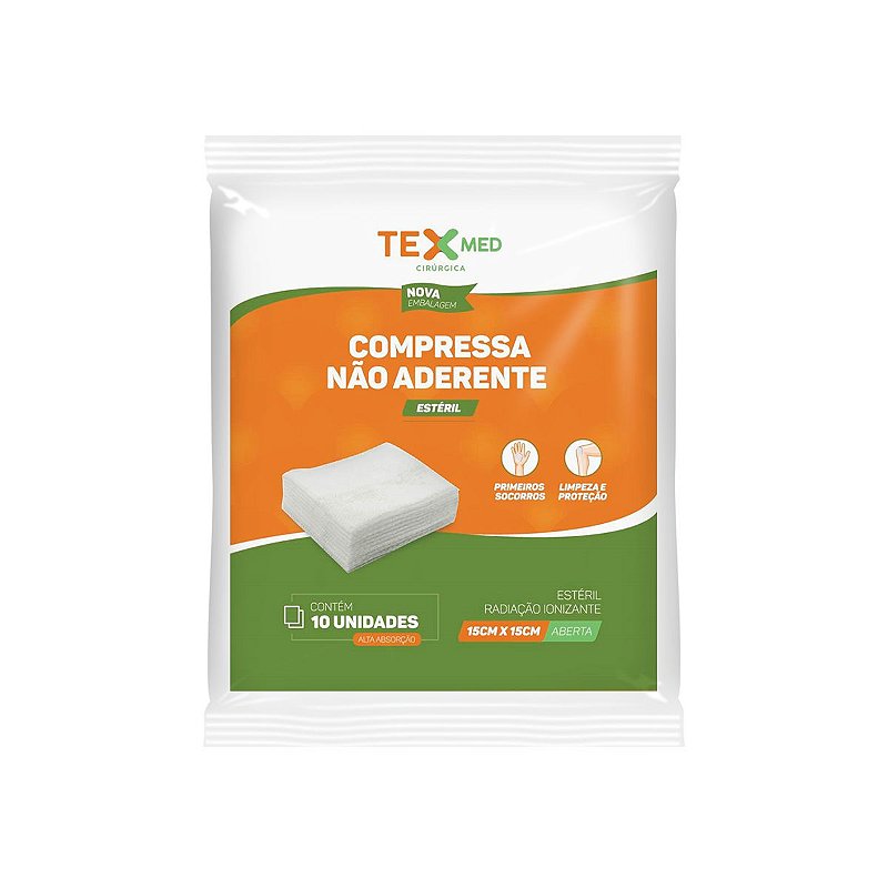 Compressa Não Aderente Texmed Estéril 500 Envelopes - Casa da Gaze ...