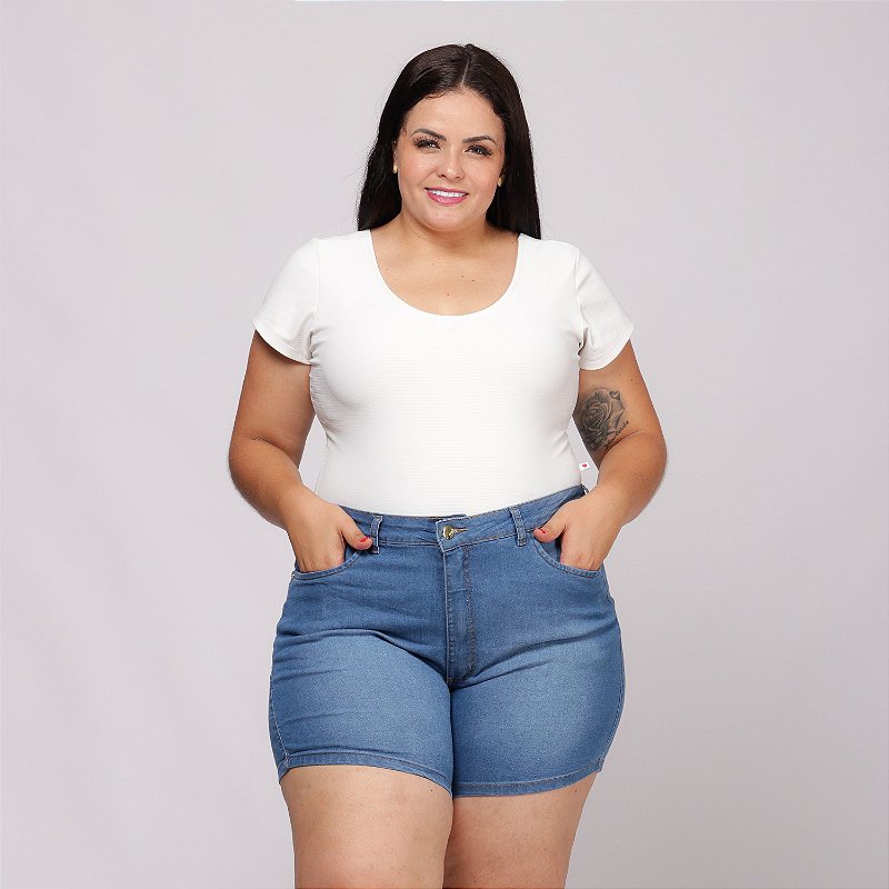 Berm Fem Mc Hot Pant Plus Size - 37578 - DOT G