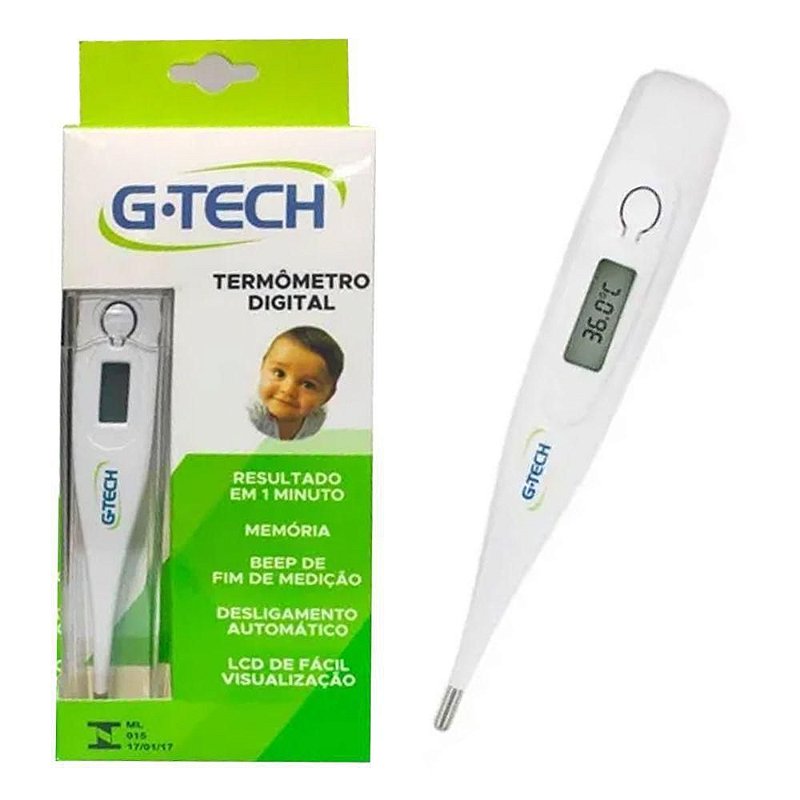 Termômetro Digital G-Tech TH1027 Branco - Resilifarma - Saúde em ...