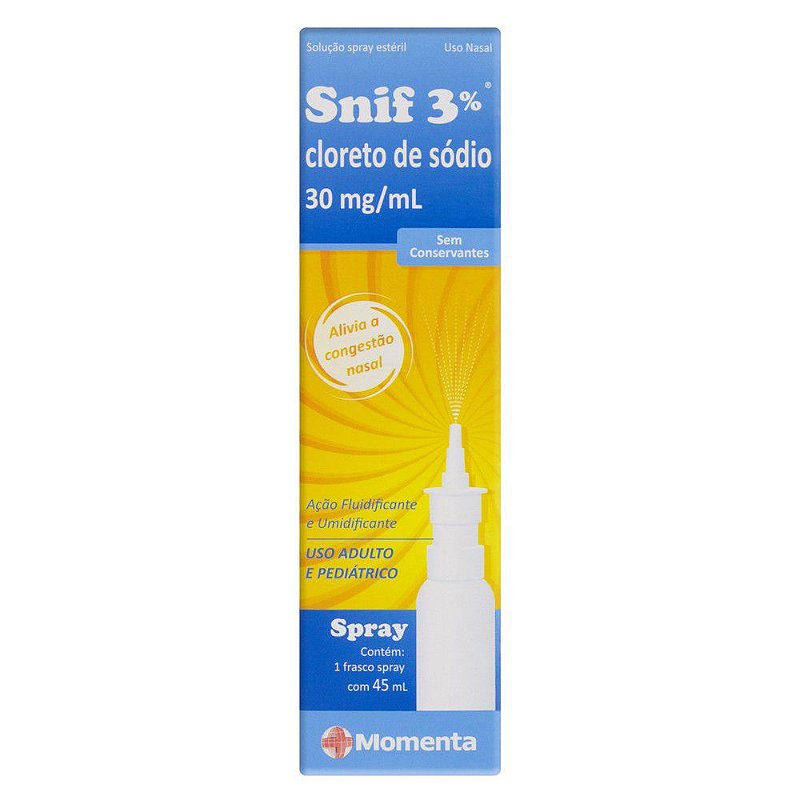 Snif 3% Spray Nasal Estéril 45ml - Resilifarma - Saúde em primeiro lugar