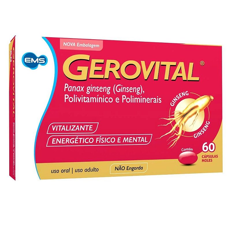 Suplemento Alimentar Gerovital 60 Cápsulas Gelatinosas Moles ...