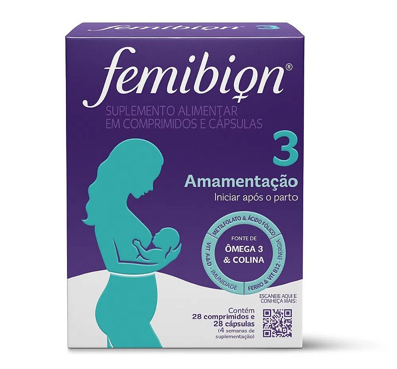 Suplemento Femibion Fase 3 - Amamentação Iniciar Após O Parto 28 ...