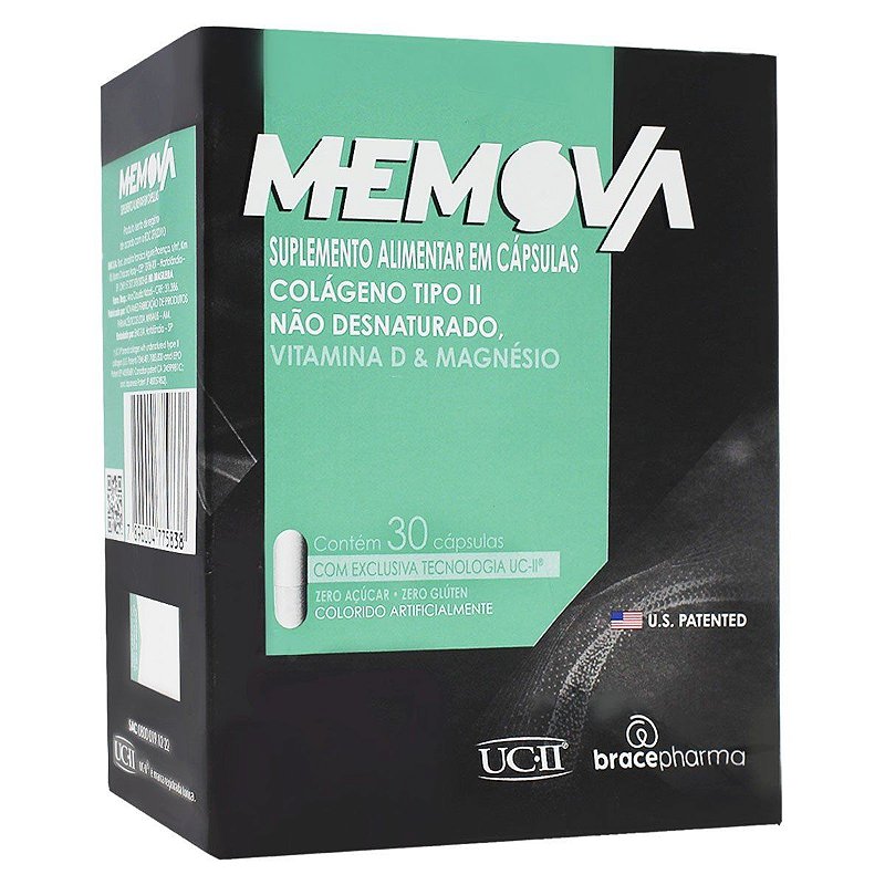 Suplemento Alimentar Memova Colágeno Tipo II Não Desnaturado 30 ...