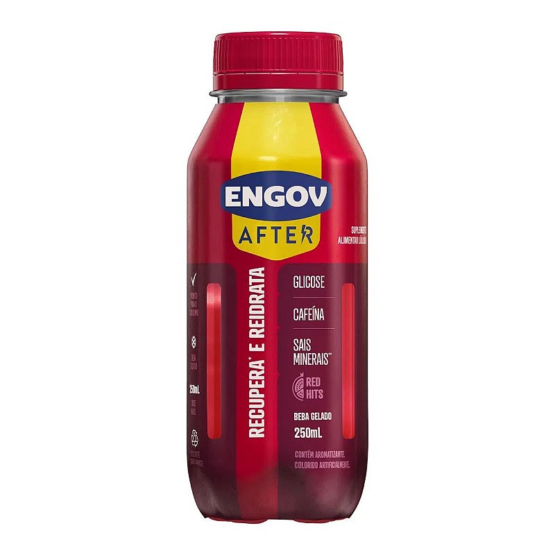 Suplemento Alimentar Líquido Engov After Sabor Red Hits 250ml ...