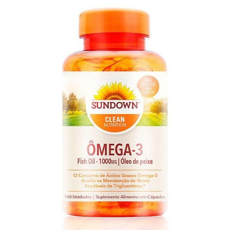 Suplemento Alimentar Sundown Naturals Ômega-3 Fish Oil 1000mg 180 ...