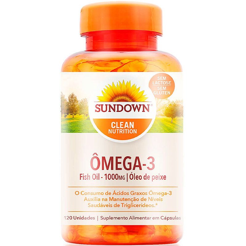 Suplemento Alimentar Sundown Naturals Ômega-3 Fish Oil 1000mg 120 ...